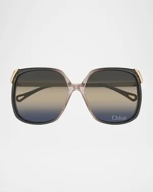 Chloé Chloé Acetate Sunglasses Gradient Dark Grey