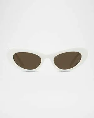 Loewe Loewe LW40156UW Cat Eye Sunglasses Ivorybrown