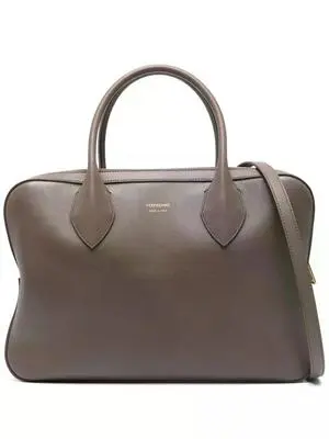 FERRAGAMO Leather Tote Bag - Brown