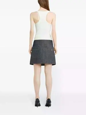 COURREGES Belted Denim Mini Skirt