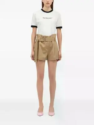 MSGM Belted Shorts - Neutrals
