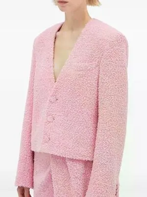 MSGM Textured-knit Jacket