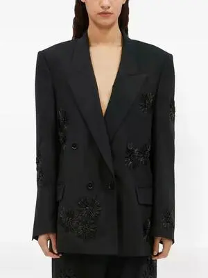 MSGM Floral-appliqué Blazer