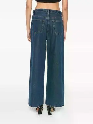 FRAME Le Low Baggy Wide-leg Jeans - Blue