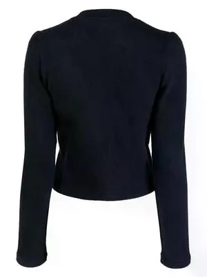 TOUT A COUP Round-neck Ribbed-knit Jacket
