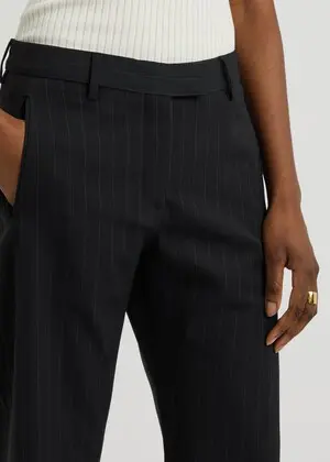 Acne Studios Pinstriped Straight-leg Twill Trousers - Navy