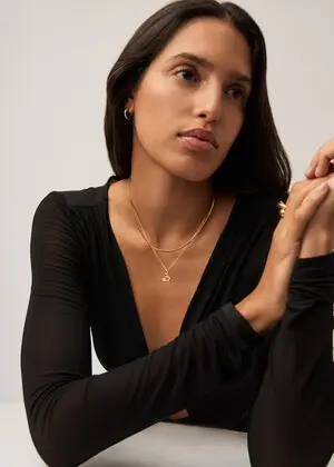 MISSOMA Initial S Mini Necklace - Gold