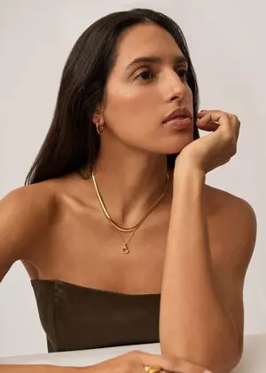 MISSOMA Initial C Mini Vermeil Necklace - Gold