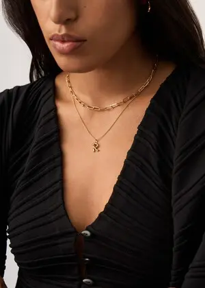 MISSOMA Initial R Mini Necklace - Gold