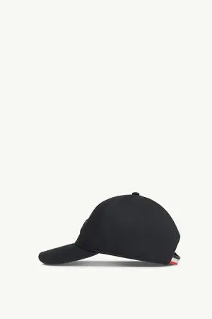 Moncler Cotton Gabardine Baseball Cap - Black