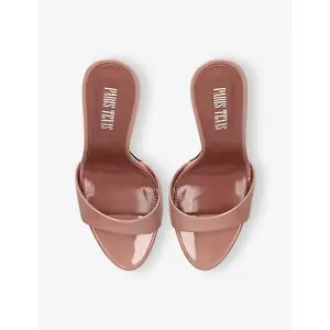 Paris Texas Lidia Patent-leather Heeled Mules - Blush