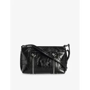 Zadig&Voltaire Wing-embellished Leather Shoulder Bag - Noir