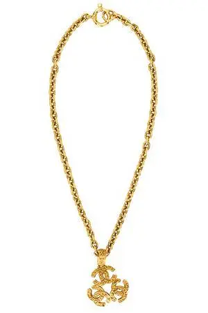 Chanel 1994 Triple Cc Pendant Necklace - Gold