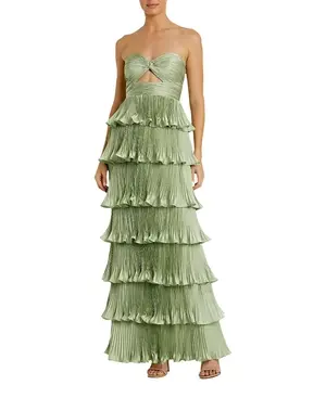 Strapless Pleated Evening Gowns