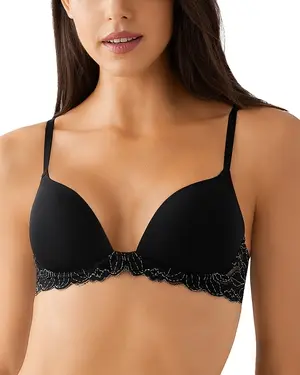 Wacoal B. Tempt'd Feeling Famous Wire Free Push Up Bra - Night/angel Wing