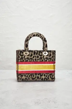 Dior Leopard Lady D-lite Handbag - Brown