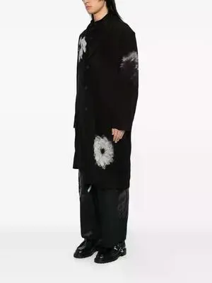 Yohji Yamamoto Flower-print Slit Jacket