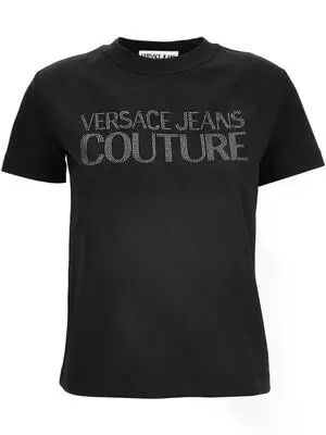Versace Rhinestone-logo T-shirt