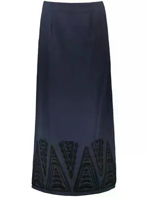YVES SALOMON Embroidered Maxi Skirt