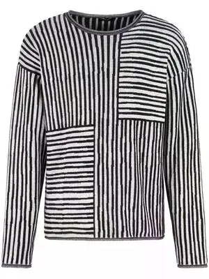 Giorgio Armani Striped Jumper - Blue