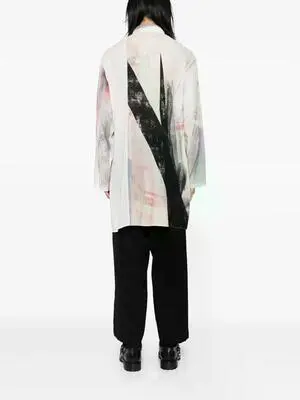 Yohji Yamamoto Abstract Print Oversized Shirt