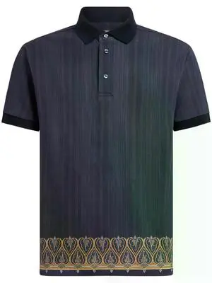 Etro Striped Polo Shirt - Blue