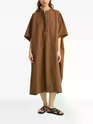 YVES SALOMON Poplin Kaftan Dress