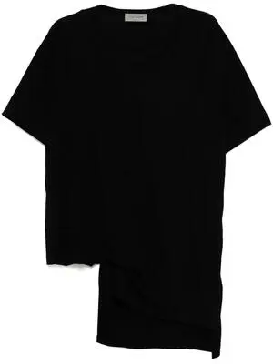 Yohji Yamamoto Asymmetric T-shirt - Black