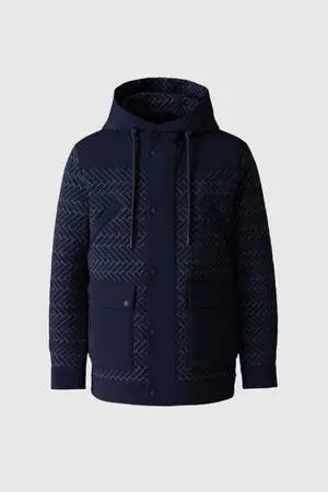 Mackage Thiago Quilted Down Hooded Jacket - Navy-cream