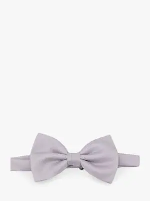 NUGNES 1920 Silk Bow Tie Silver