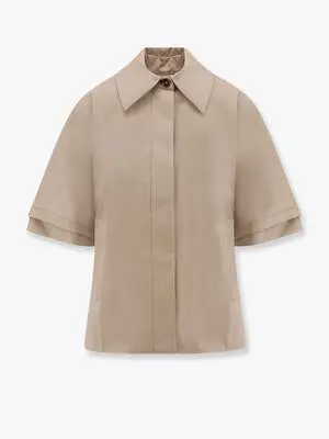 Max Mara Parole Cotton Jacket With Viscose Padded Lining - Beige
