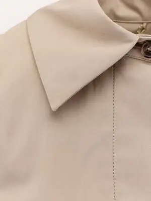 Max Mara Parole Cotton Jacket With Viscose Padded Lining - Beige