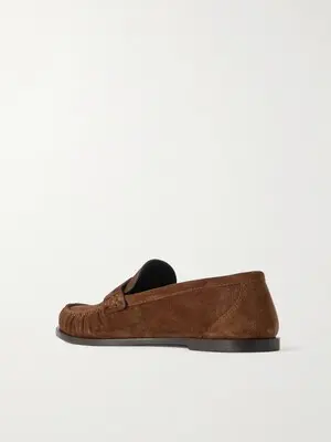 Saint Laurent Laurent Suede Penny Loafers