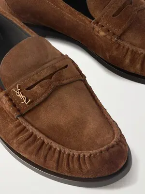 Saint Laurent Laurent Suede Penny Loafers