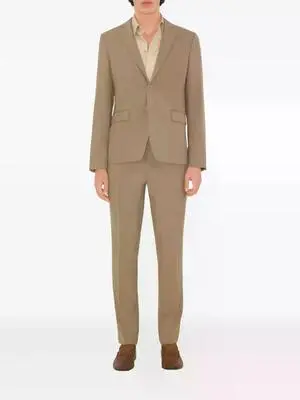 Burberry Wool Trousers - Neutrals