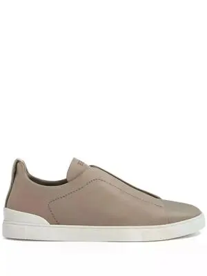 Zegna Triple Stitch Secondskin Sneakers - Brown