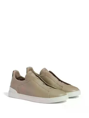 Zegna Triple Stitch Secondskin Sneakers - Brown
