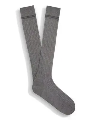 Zegna Mélange-effect Socks - Grey
