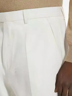Zegna Pressed-crease Trousers - White