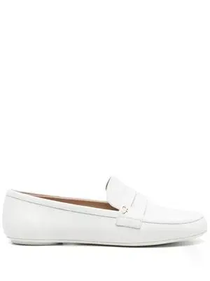 GIANVITO ROSSI Leather Loafers - White