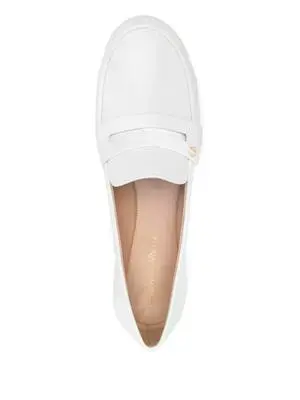GIANVITO ROSSI Leather Loafers - White