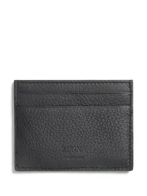 Zegna Logo-patch Leather Card Holder