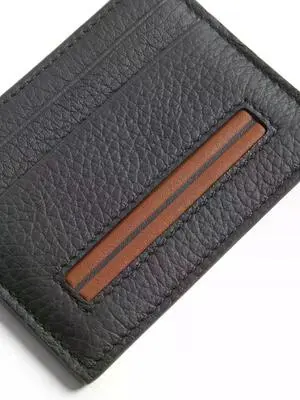 Zegna Logo-patch Leather Card Holder
