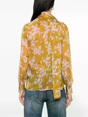 Elisabetta Franchi Voile Printed Blouse - Yellow