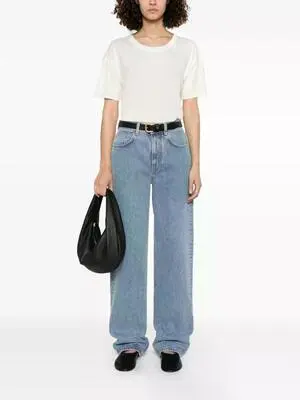 Loulou De Saison Ezra Round Neck T-shirt - Neutrals