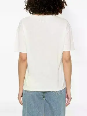 Loulou De Saison Ezra Round Neck T-shirt - Neutrals