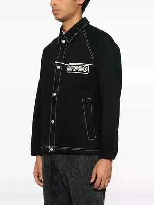 BOSS Chain-stitch Logo Cotton Jacket