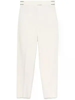 Brunello Cucinelli Monili Chain-detail Tailored Trousers - Neutrals