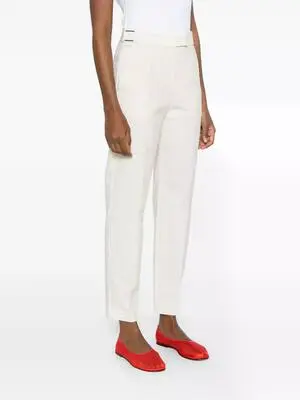 Brunello Cucinelli Monili Chain-detail Tailored Trousers - Neutrals