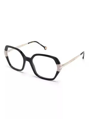 Carolina Herrera Octagon Eyeglasses - Black